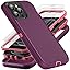 Amazon.com: YKHJKLEC for iPhone 12 Pro Max Case, Military Grade 3 in 1 Heavy Duty Shockproof ...