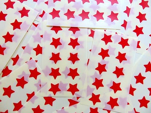80 Red Stickers - Sticky Coloured Self Adhesive Labels for Colour ...