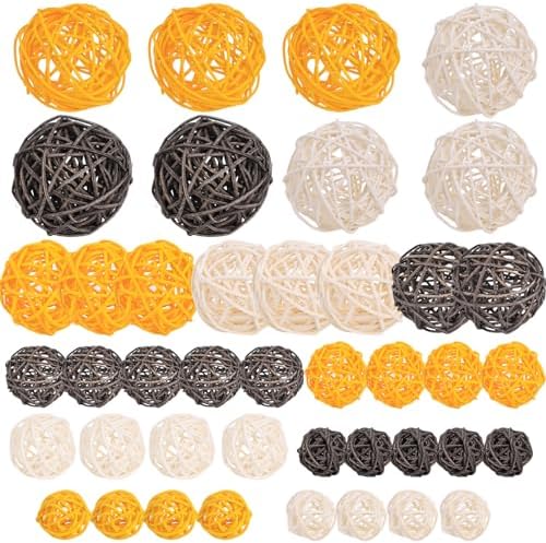 Amazon.com: HAKACC 42PCS Rattan Balls, Wicker Balls Decorative Twig ...