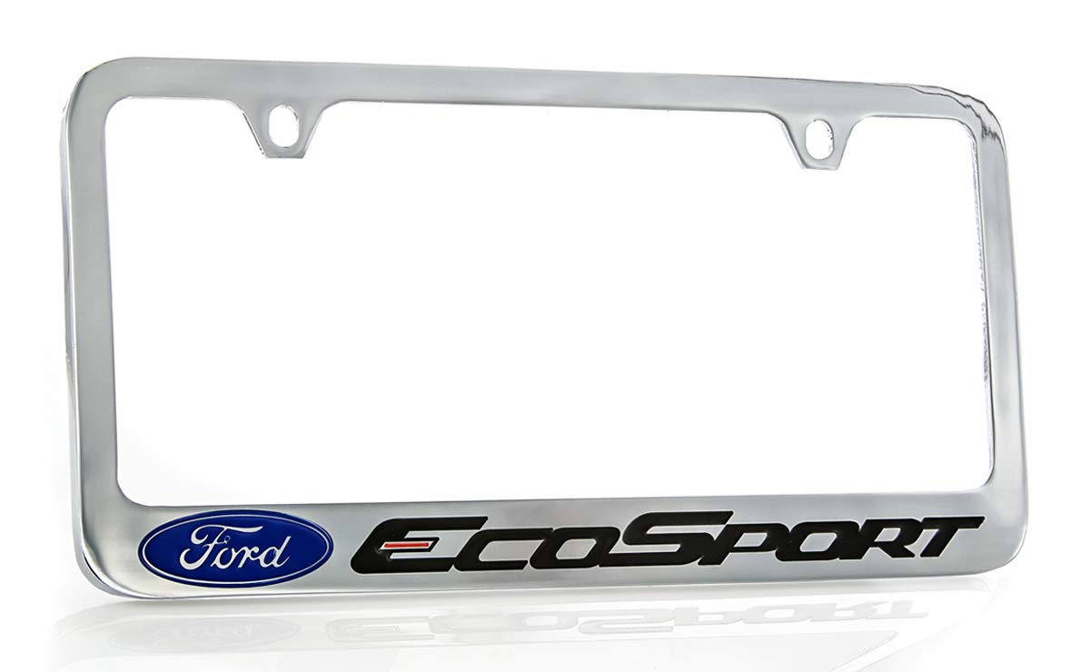 Amazon.com: Ford EcoSport Chrome Plated Brass Metal License Plate Frame ...
