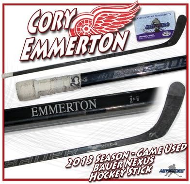 CORY EMMERTON Game Used Stick DETROIT RED WINGS BAUER NEXUS w/COA ...