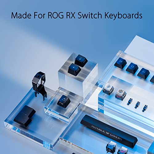 ASUS ROG RX PBT Keycap Set, Premium, Durable PBT Material Keycaps with ...
