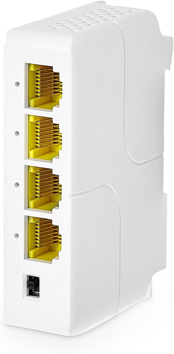 Amazon.com: PoE Texas 4 Port Inwall Gigabit PoE Extender - Power Over ...