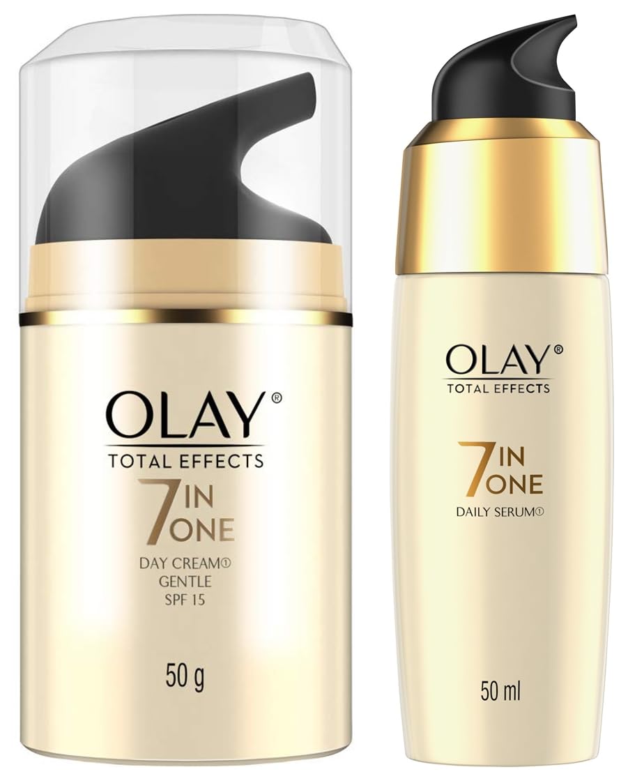 Buy Olay Serum Total Effects 7 in 1, ing Smoothing Serum, 50 ml And Olay Day Cream Total Effects ...