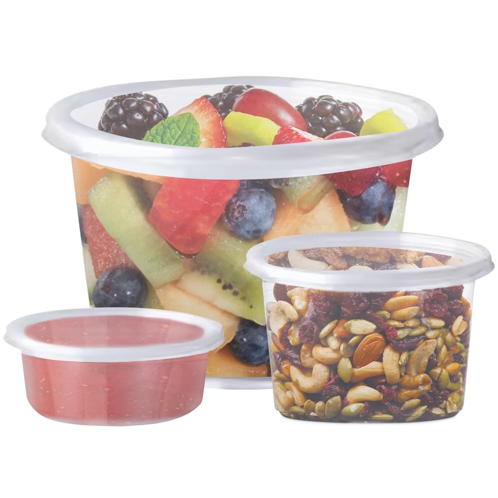 Concept4u Reusable Plastic Pots *CHOOSE YOUR SIZE* | Round Food ...