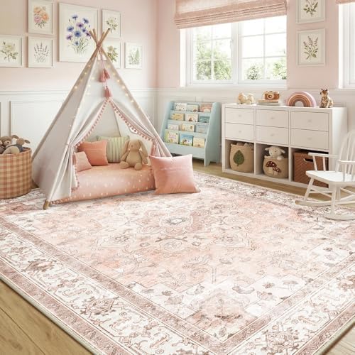Amazon.com: CAPALOCA Machine Washable Rugs Nursery Rug 6x9 Cute Girl ...