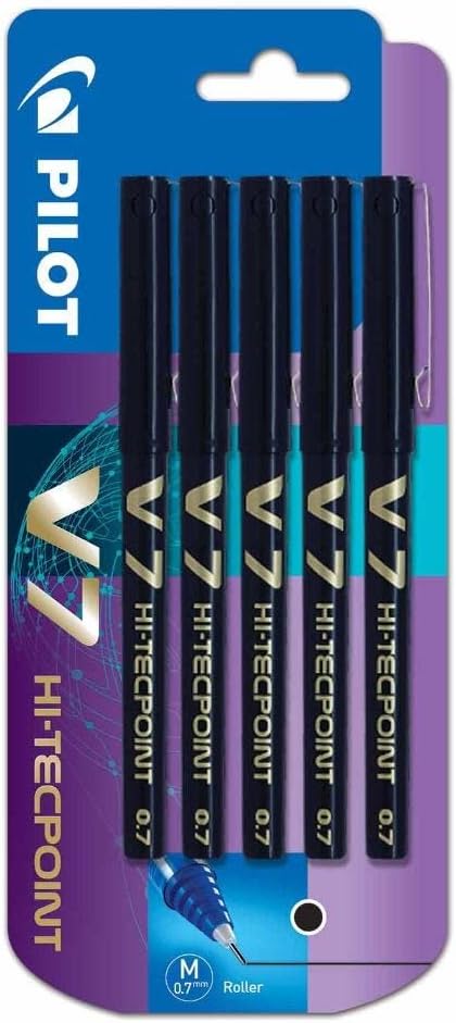 Pilot Vball 7 Liquid Ink Rollerball 0.7 mm tip (Box of 12) - Black ...