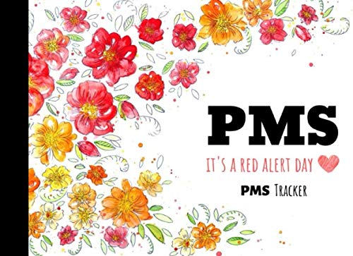 PMS - It's A Red Alert Day: PMS Tracker, Floral Design Monthly Period ...
