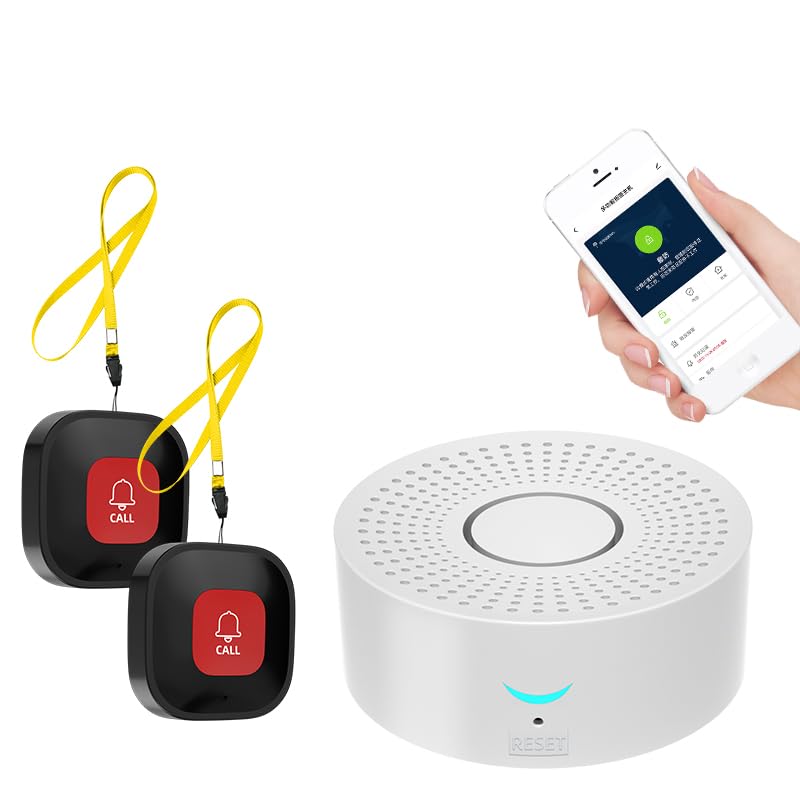 WiFi Wireless Caregiver Pager Alert Call Buttons Elderly Life Alert ...