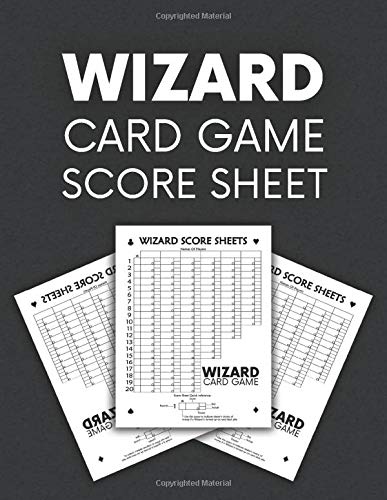 Wizard Card Game Score Sheet: Wizard score sheets, Oversized Wizard ...
