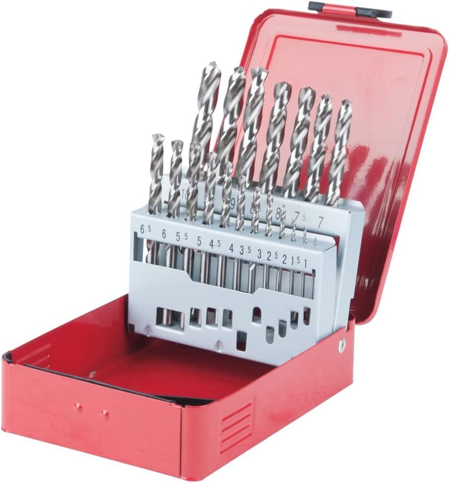 Amazon.com: HSS-G Twist drill set, in metal case, 19 pcs 1-10mm