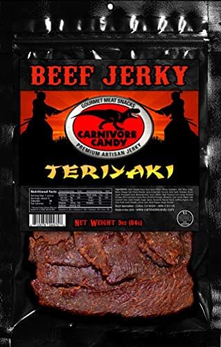 Amazon.com: Carnivore Candy Teriyaki Beef Jerky – Beef Jerky with ...