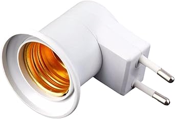 Anmou 2pcs E27 US/EU Plug Lamp Light Wall Socket Super Lightweight ...