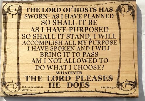 Amazon.com: GOD IS SOVEREIGN Bible Verse Wall Art Engraved Solid ...