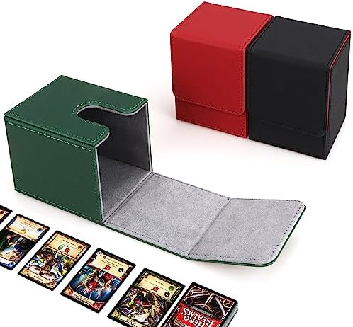 Amazon.com: LANIAKEA 3 Pieces Trading Card Deck Box Leather Deck Card ...