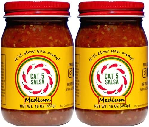 Amazon.com: Cat 5 Salsa - Medium Spicy Chili Sauce - Gourmet Recipe with Fresh Ingredients ...