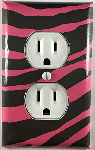 Amazon.com: Black Pink Zebra Outlet Plate Cover : Tools & Home Improvement