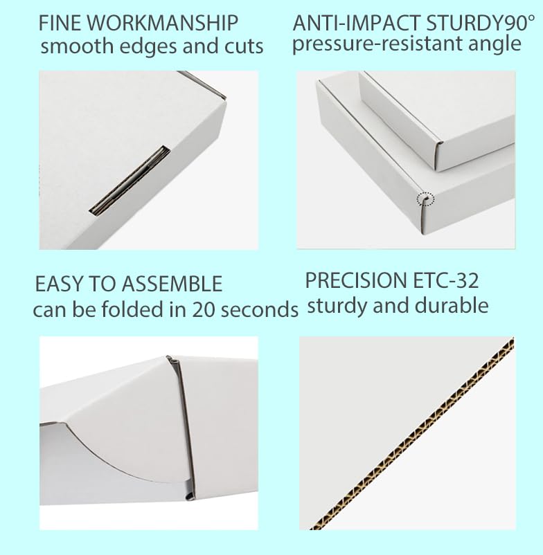 Snapklik.com : Yidomto 10x5x3 White Small Shipping Boxes - 25 Pack ...