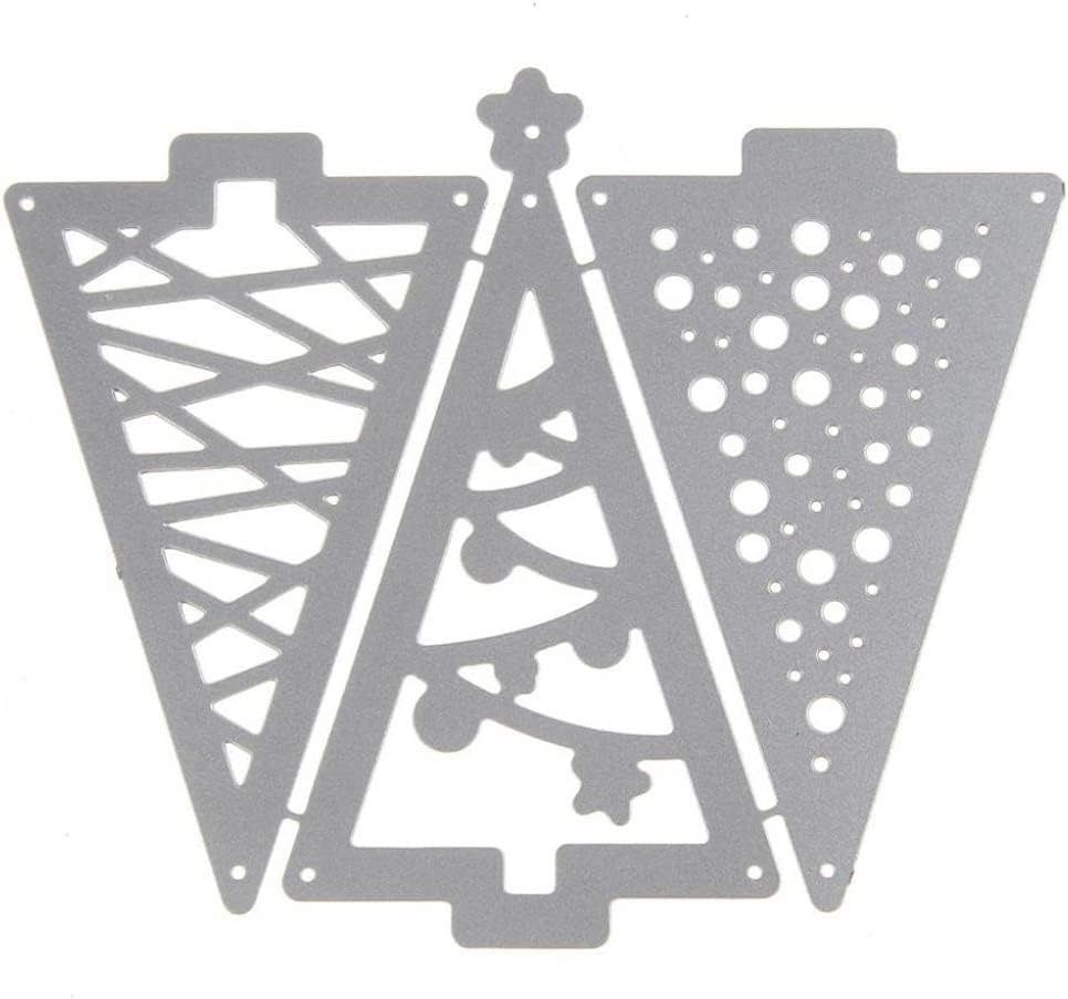 7 Pcs Christmas Tree Metal Die Cuts, AIFUDA Merry Christmas Tree DIY ...