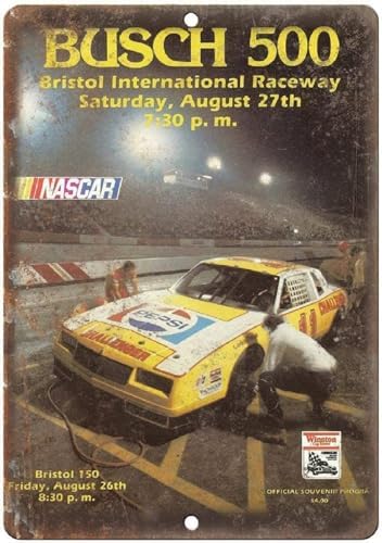 Amazon.com: Cuorung NASCAR Bristol Raceway Tin Signs Metal Poster ...