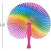 Amazon.com: ArtCreativity Rainbow Folding Fans Set - Pack of 12 - With ...