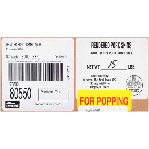 Amazon.com : Smith Field Rendered Pork Skin Pellets, 15 Pound - 1 each ...