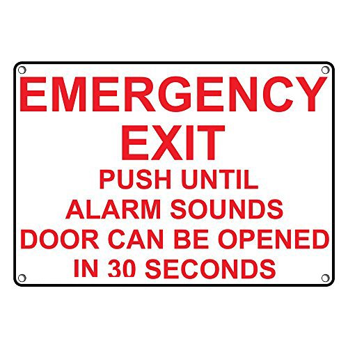 Amazon.com: Weatherproof Plastic Emergency Exit Push Until Alarm Sounds ...