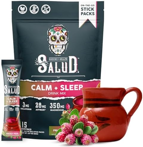 Amazon.com: Salud 2-in-1 Sleep Aid + Calm Drink Mix, Prickly Pear ...