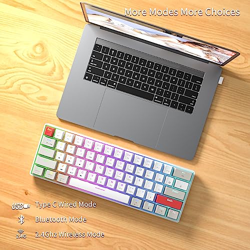 NEWMEN GM610Pro Gaming Keyboard 60 Percent Mechanical Keyboard Wireless ...