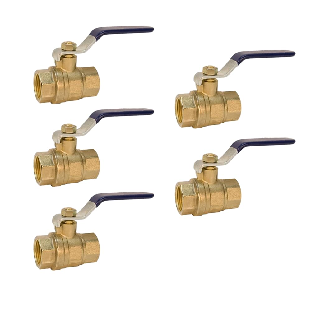 Amazon.com: 1/4" NPT FIP Lead-Free Brass Ball Valve Heavy Duty PN25 WOG ...