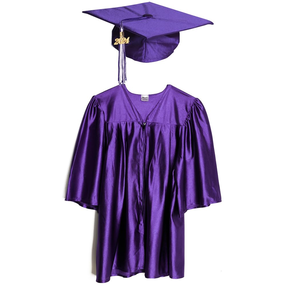 Snapklik.com : Happy Graduates Large Purple Shiny Child Graduation Cap