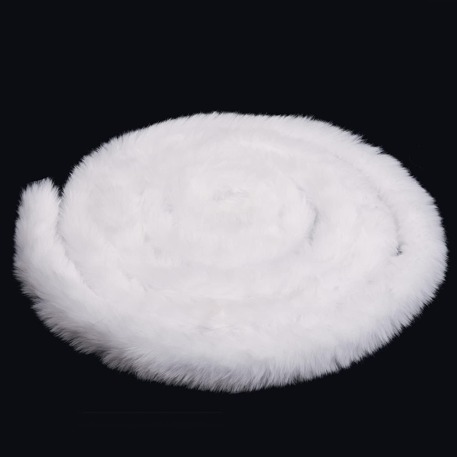2M Fake Faux Fur Trimming Ribbon White 3CM Wide Faux Fur Ribbon Furry ...