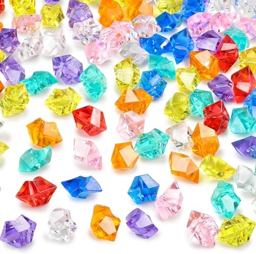 Amazon.com: DomeStar 220PCS Fake Ice Rocks, Acrylic Ice Cubes Colorful ...
