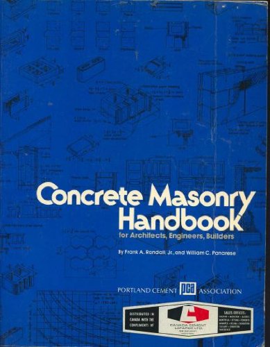 Concrete Masonry Handbook For Architects, Engineers, Builders, By Frank ...