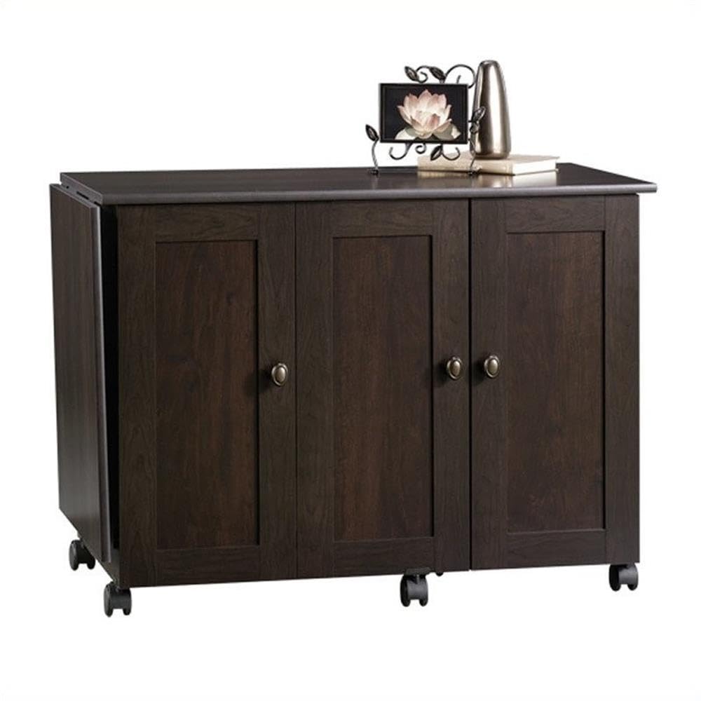 Amazon.com: Pemberly Row Engineered Wood Craft and Mobile Sewing Cart ...