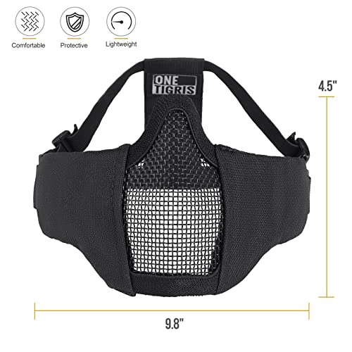 Snapklik.com : OneTigris Small Tactical Mask 4.5 Foldable Half Face ...