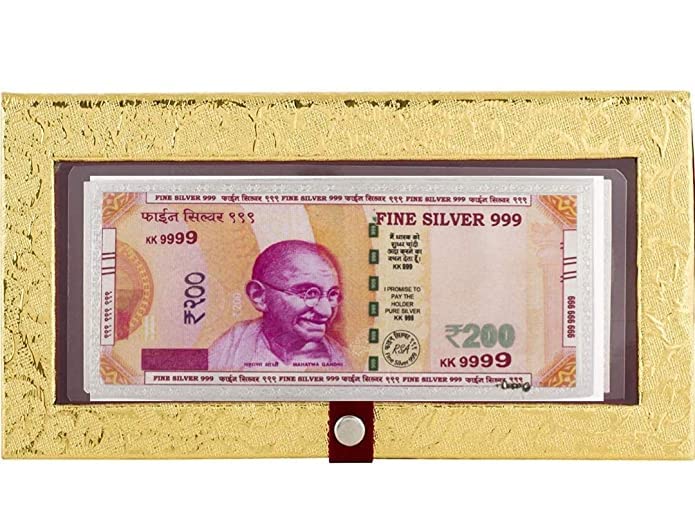 Altrona 999 Pure Silver Rupee Notes Currency With Velvet Cover for ...