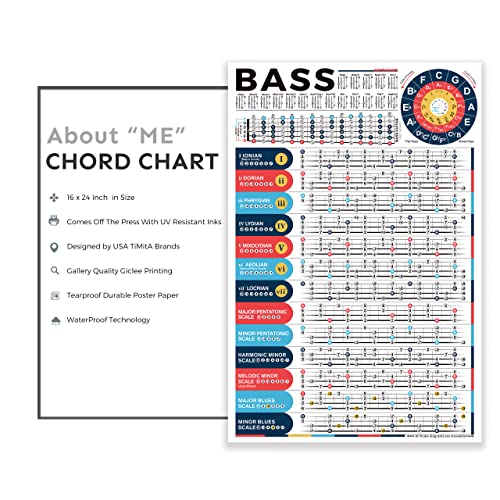 Snapklik.com : Bass Scales Chart Poster For Beginners, Master Bass ...