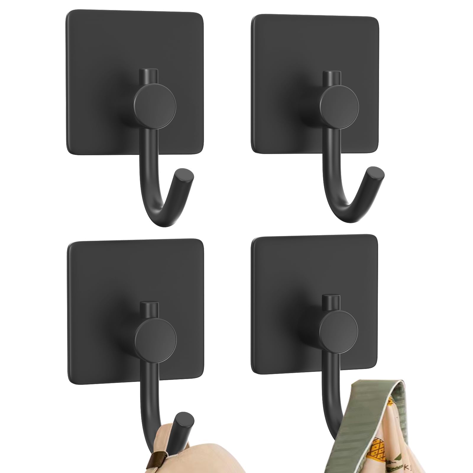 Self Adhesive Hooks,Heavy Duty Stick On Wall and Door Hooks for Hanging ...