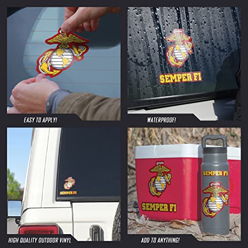 Snapklik.com : United States Marine Corps - Semper Fi Set Of 4 Vinyl ...