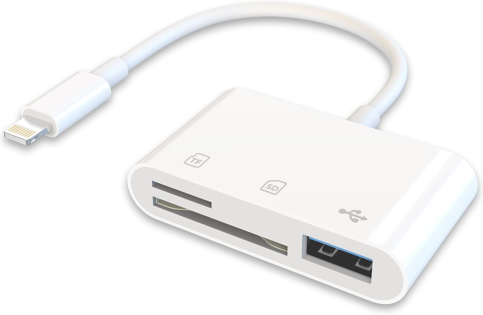 Amazon.co.jp: 【Apple正規認証 MFiチップ搭載】iPhone SDカードリーダー 3in1 USB/SD/TF変換アダプタ 設定不要 USB3.0高速双方向データ転送 ...