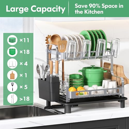 Snapklik.com : Romision Stainless Steel Dish Drying Rack, Dish Racks ...