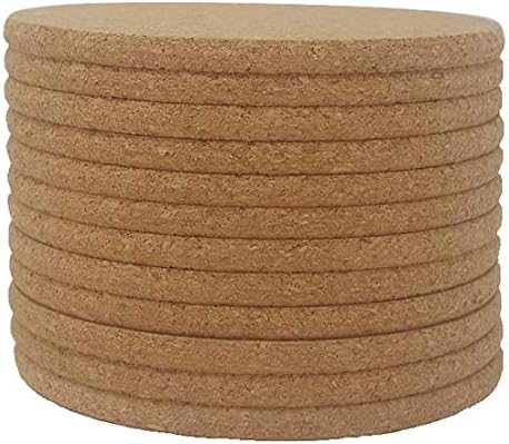 Amazon.com | Cork Coasters - 4" x 4" - 1/4 Thick - Round Edges - Pack ...