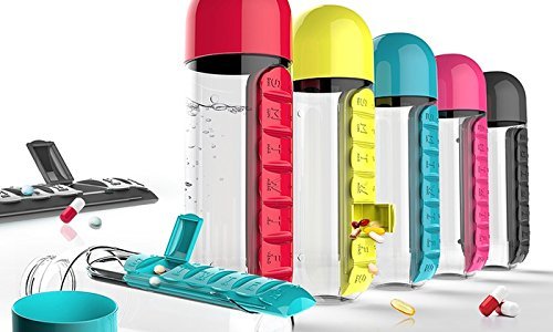 Wave Shop 2 in 1 Weekly Medicine Vitamins 600ML Candy Colors Pill Box ...