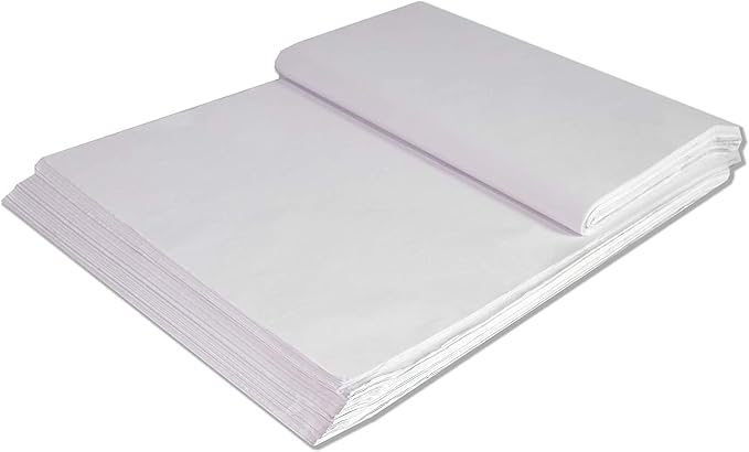 100 Sheets of Acid Free Tissue Paper Cool White MG 18gsm Clothing ...