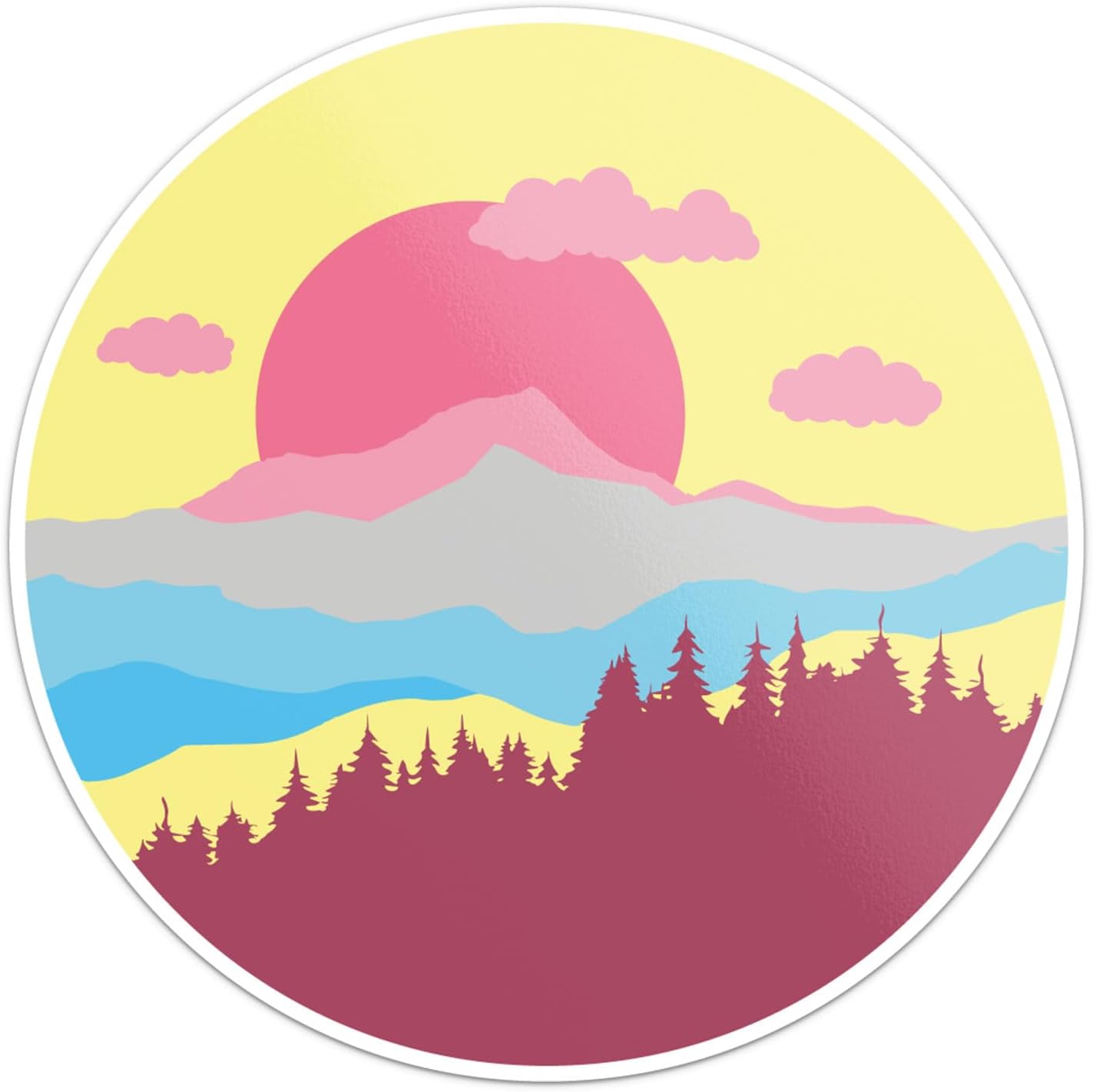 Amazon.com - LGBTQ Pride Mountain Flag Subtle Genderflux Sticker ...
