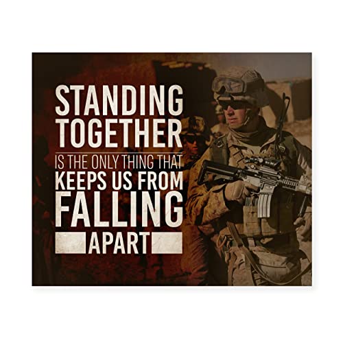Amazon.com: Standing Together- Military Motivational Wall Art, US ...