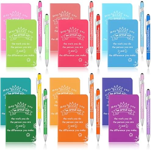 HOWAF 12 Pack Mini Motivational Notebooks & Motivational Pencils ...