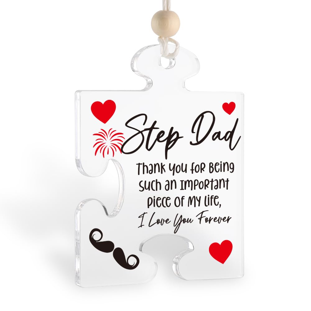 Amazon.com : Thank You Step Dad Gifts from Son Acrylic Puzzle Plaque ...