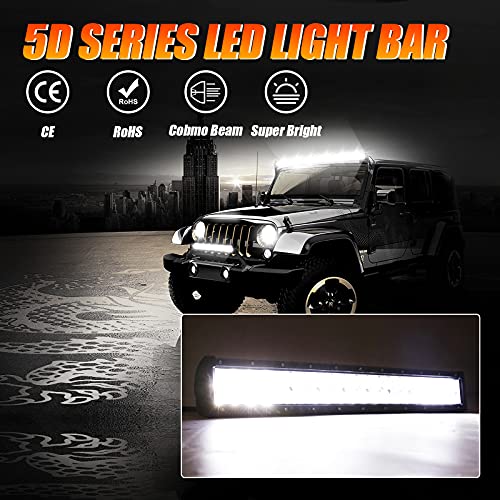 Auxbeam 22" LED Light Bar 120W LED Driving Light Off-Road Lights Spot ...
